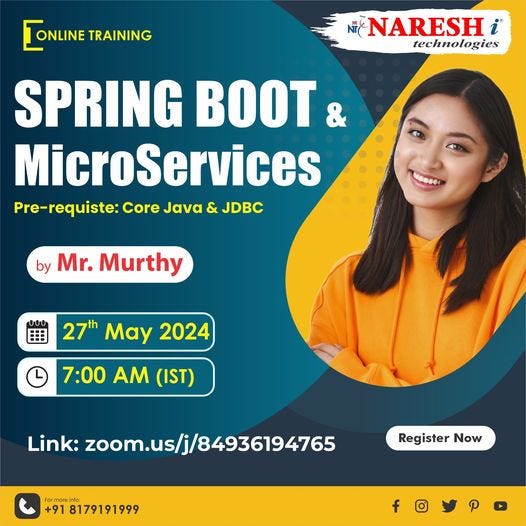 Best Spring Boot & MicroServices Online Training in Hyderabad 2024 ...