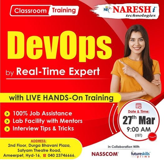 👉Attend a Free Demo on DevOps by a Real-time Expert. NareshIT-2023. - Prasanna NareshIT - Medium