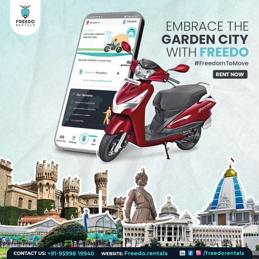 Bike Rental Apps in Bangalore: Freedo Rentals - Freedo Rentals: Bike on ...