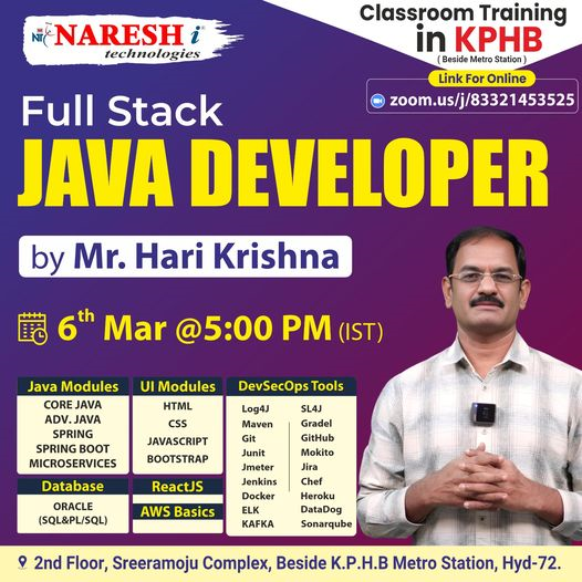 Java Full Stack Developer Course in KPHB | Hyderabad | NareshIT - Shivadm - Medium