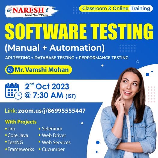 Best Software Testing Online Training — Naresh IT - Avinash Nit - Medium