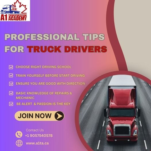 Professional Trucking Tips For Drivers | A1 Transportation Academy | by A1transportationacademy ...