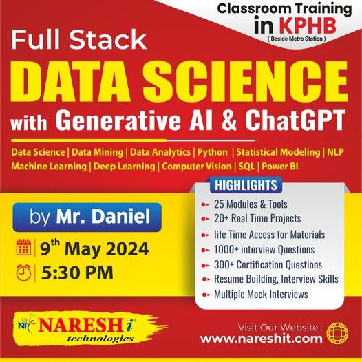 Best Full Stack Data science & AI Online Training in Hyderabad 2024. - Techprasanna - Medium