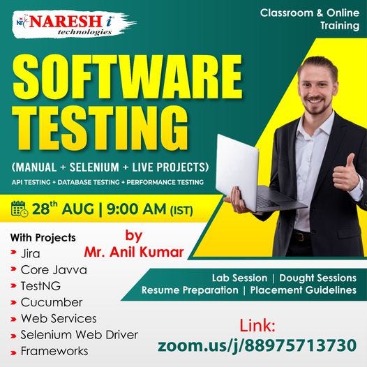 Best Software Testing Online Training — Naresh IT - Avinash Nit - Medium