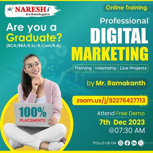 Digital Marketing Online Training -Naresh IT - Avinash Nit - Medium