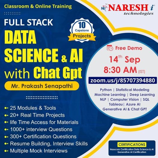 Best Full Stack Data Science & AI Online Training — Naresh IT - Avinash Nit - Medium