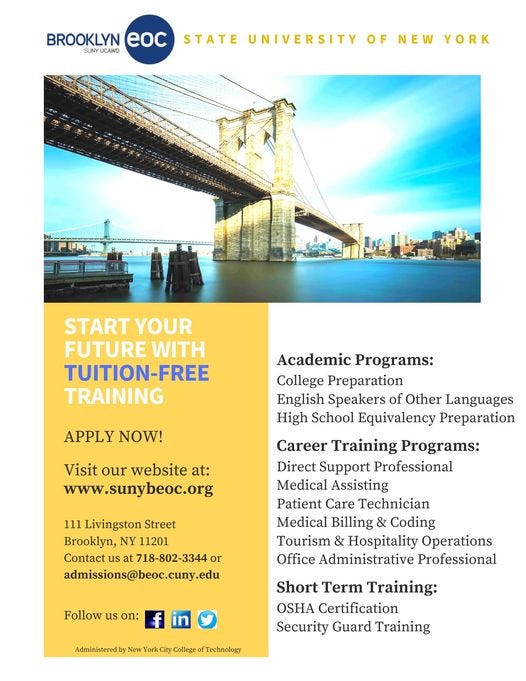 Brooklyn Educational Opportunity Center — Upcoming Vocational Training ...