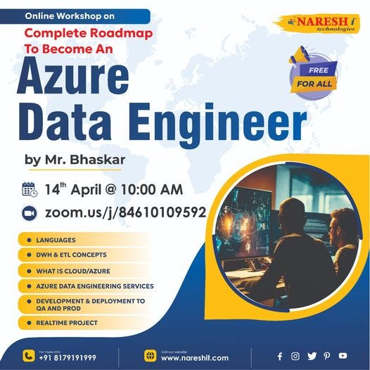 Free Workshop on Complete Roadmap to become an Azure Data Engineer in ...