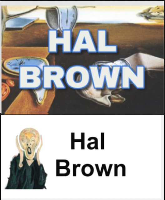 My name tags, from Dali’s melting clocks to Munch’s The Scream, By Hal ...