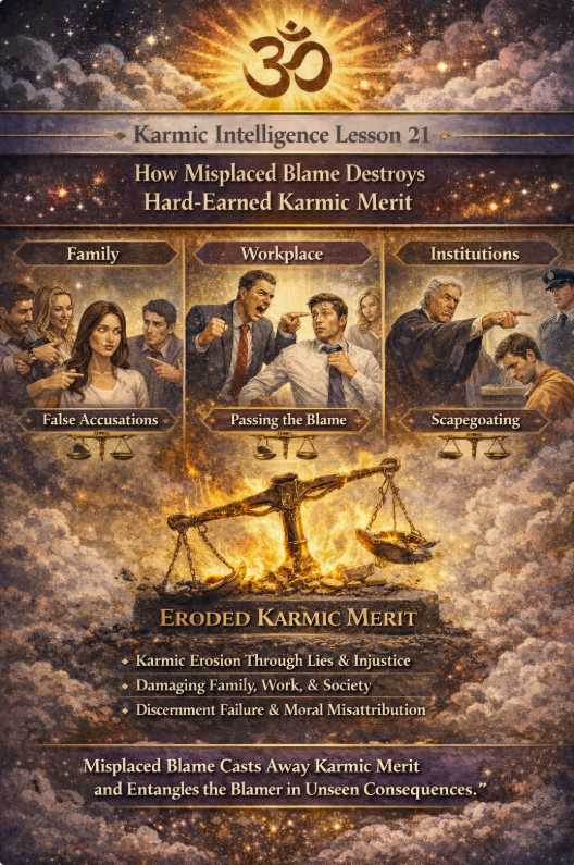 🕉️ Karmic Intelligence Lesson 21 — How Misplaced Blame Destroys Hard ...