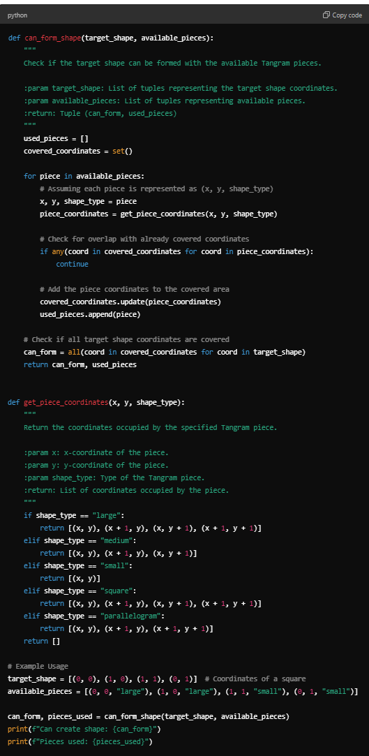 Geometric Programming: Tangram Puzzle | by JustCode | Oct, 2024 | Medium