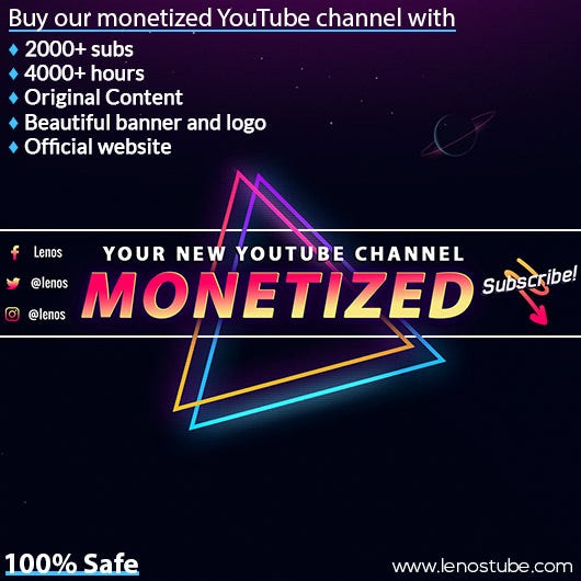 Buy YouTube Account with Monetization: Unlock Earnings Fast! | by ...