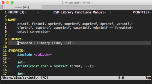 Read Man Pages With Vim By Alex R Young Usevim Medium 9909
