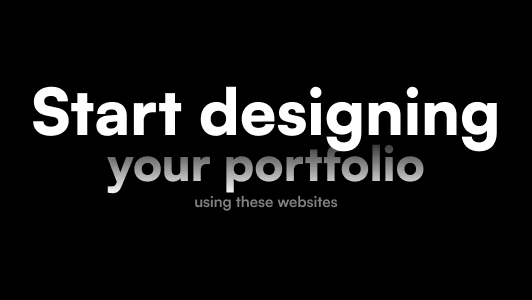 Start designing your portfolio with these websites | by hari.ux | Medium