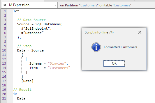 Como formatar Power Query com Tabular Editor C# Scripting | by Luis Carlos | Medium