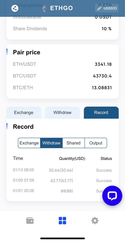 https://ethgo.app/#83603741 Liquidity mining income Legit. #ETH DEFI ...