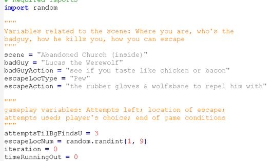 Learning Elementary Python w/ Lil’ House on the Cemetery Escape Text ...