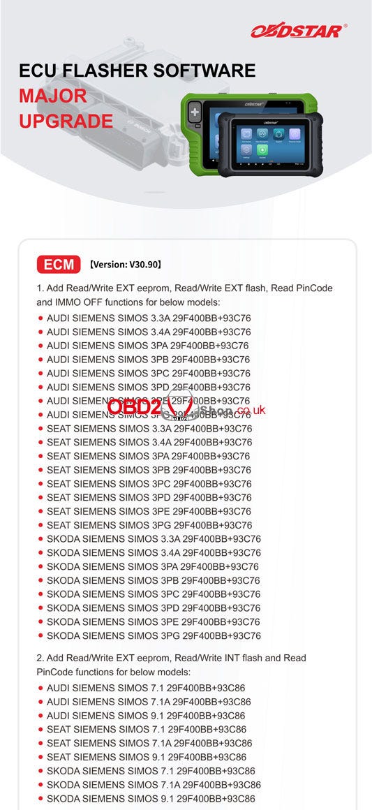 OBDSTAR DC706/X300 Classic G3 ECU Flasher Software Upgrade | by ...