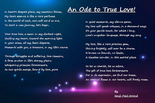 An Ode to True Love!. In heart’s deepest place, my emotions… | by Sanji ...