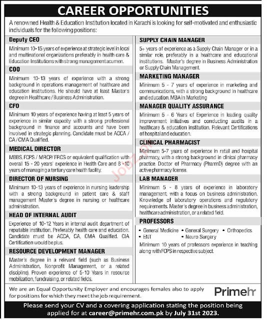 Prime HR Karachi Jobs - Startup Pakistan - Medium