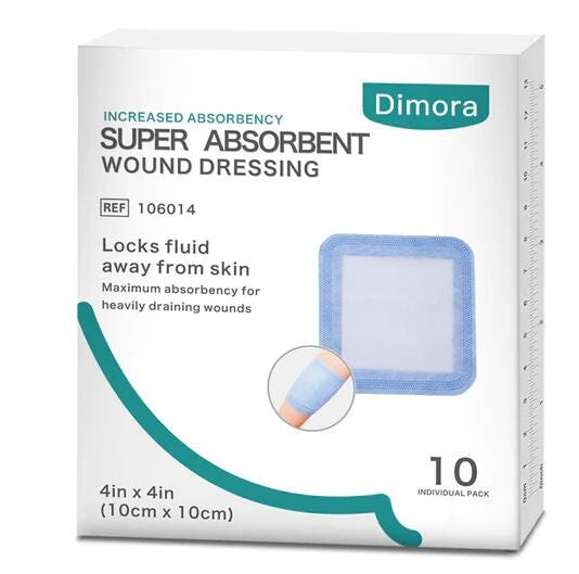 Dimora Super Absorbent Wound Dressing With Non-Adherent Contact Layer ...
