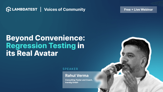 Webinar: Beyond Convenience: Regression Testing in its Real Avatar ...