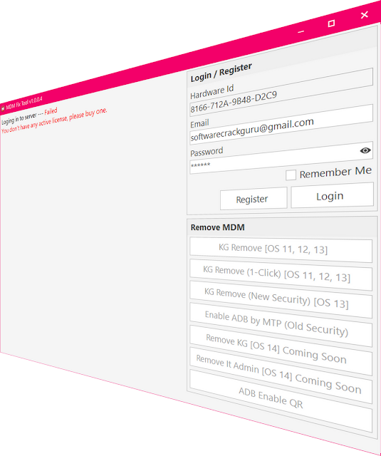 MDM Fix Tool v1.0.0.4 Download (Need Activation) - GSM Jony - Medium