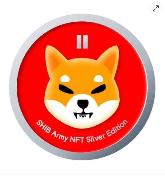SHIB Army NFT Silver Edition NFT especial (The first edition of NFT) edition silver of Shiba. 0 ...