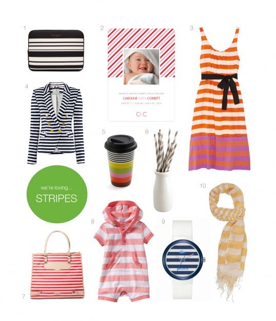 Stripes: Inspiration of the Week | by Paper Culture | be modern. be eco.