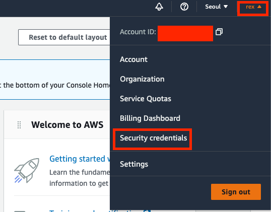 AWS 루트 엑세스키 생성하기 (Create AWS Root Access Key) | by rex.chun | Medium