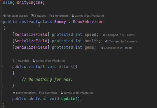 Using Inheritance and Abstraction in C# for Enemies — Part 1 | by Valdarix Games | Nerd For Tech ...