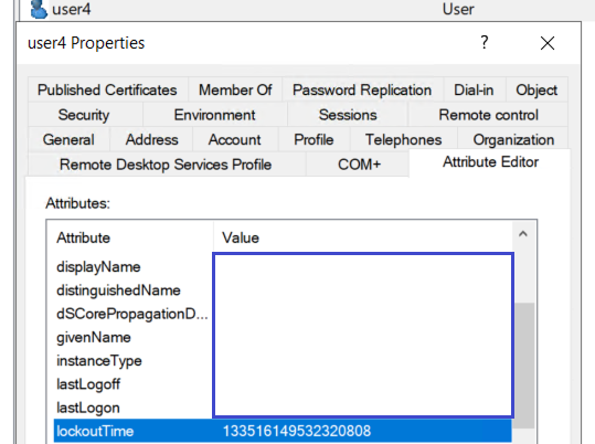 Powershell Ile Attribute Kullanarak Active Directoryde Kullanıcı Hesapları Kilit Durumunu