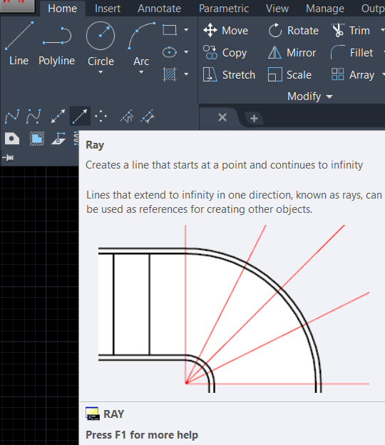 How to use Ray Command in AutoCAD? - Autocadprojectsofficial - Medium
