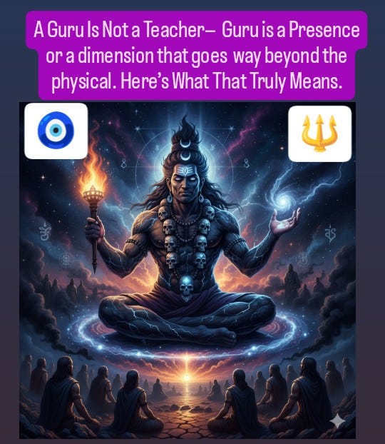 A Guru Is Not a Teacher— Guru is a Presence or a dimension that goes ...