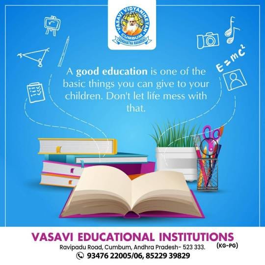 Vasavi institutions. Vasavi Institutions was started in the… | by ...