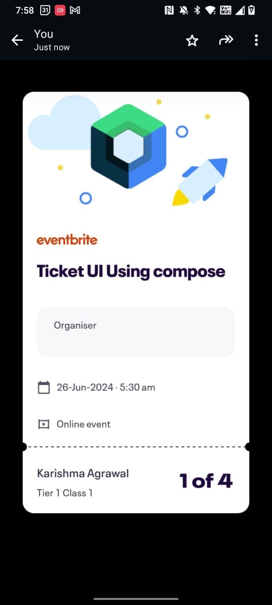 Ticket UI Using compose. In this article we will learn how to… | by Karishma Agrawal | Level Up ...