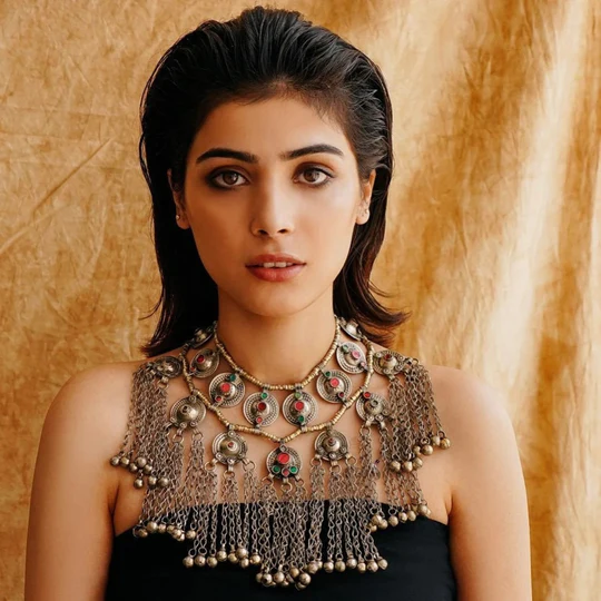 Afghan Layered Choker Necklace - Inayah Pasha - Medium