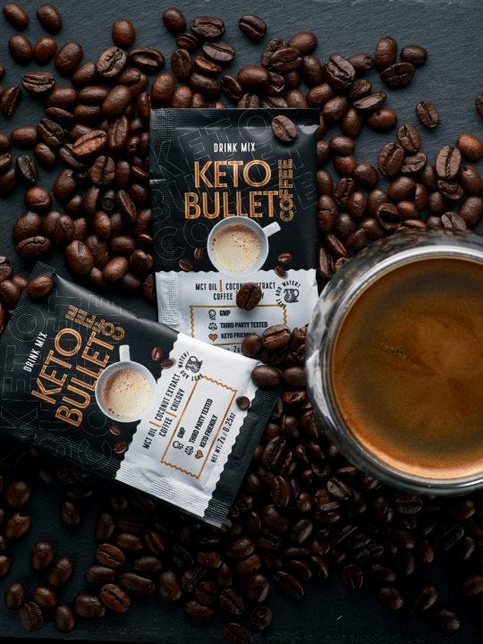 Keto Bullet Instant Coffee Mix | With MCT Oil & Organic Coconut Extract ...