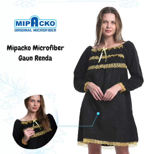 Handuk Kimono Gaun Renda Microfiber - Reni Nabila - Medium