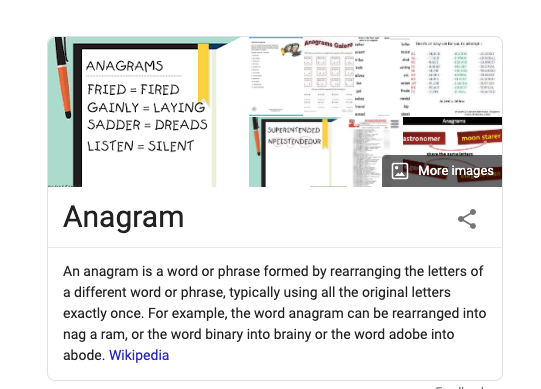 A Function For Filtering Out Anagrams | by Carlie Anglemire | Medium