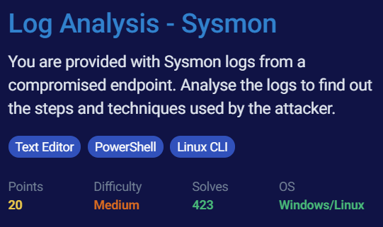 Blue Team Labs- Log Analysis- Sysmon | by Aditya Sharma | Medium