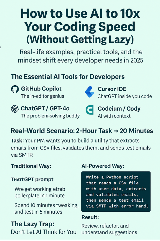 🚀 How to Use AI to 10x Your Coding Speed (Without Getting Lazy) | by ...