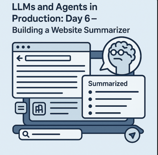 🧠 LLMs and Agents in Production: Day 7 — Building a Website Summarizer with Python, Ollama, and ...