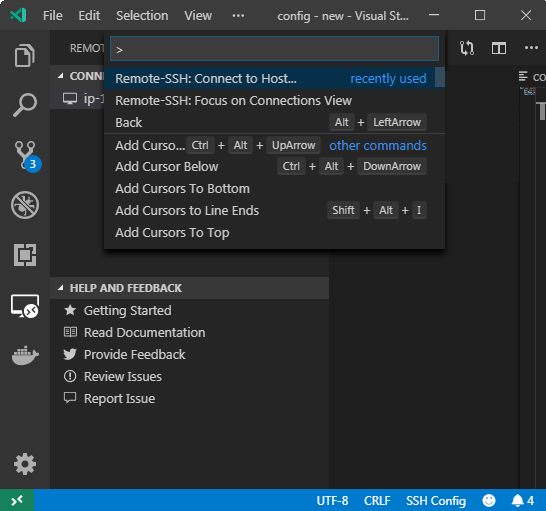 VS Code Remote SSH editing. A nice feature is available in VS Code ...
