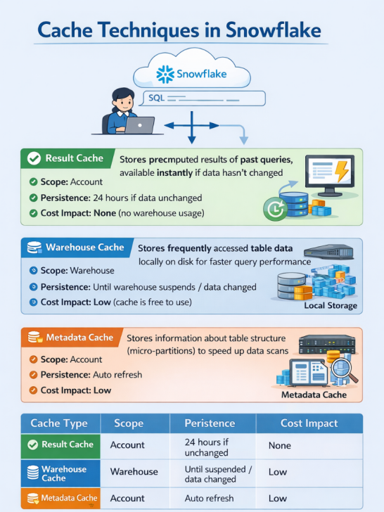 Snowflake Cache Techniques to speed up the Query | by Soumya Ranjan ...