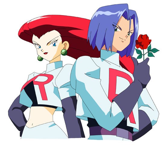 Team Rocket Jessie And James Kiss