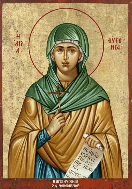 DECEMBER 24: Celebration of Saint Eugenia | by Christianity Art | Greek Namedays — Christianity ...