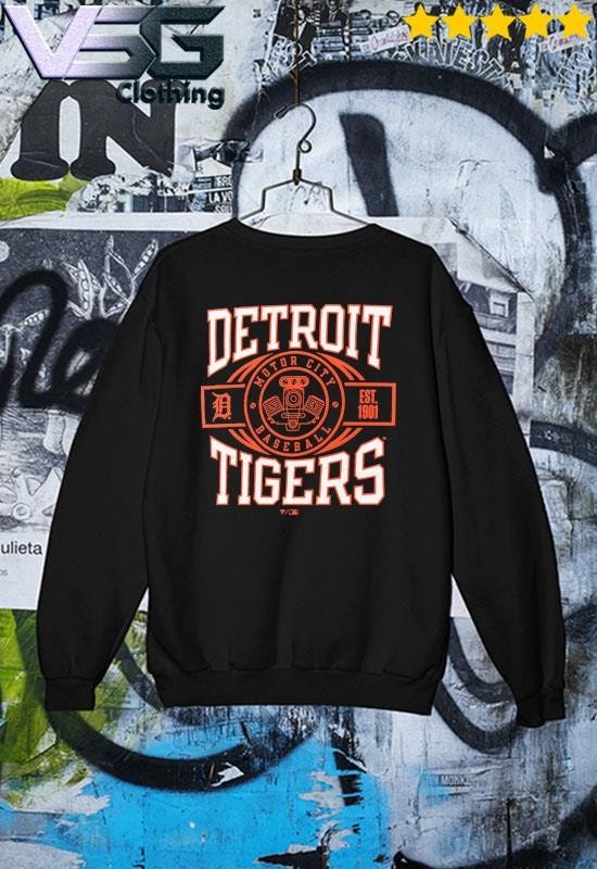 Official Detroit Tigers Motor City Baseball-Shirt - Vsgclothing - Medium