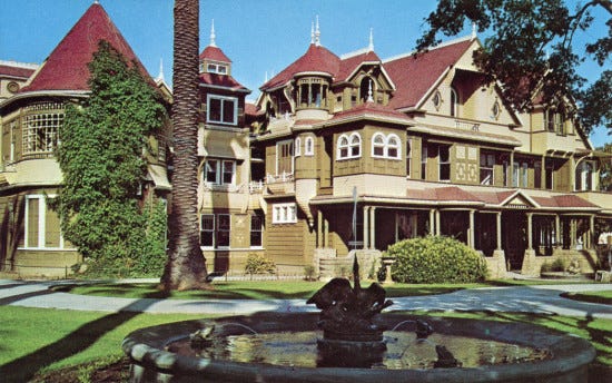 Mrs. Winchester’s Mystery House. I visit on occasion, This place with ...
