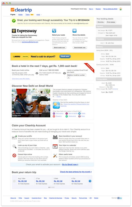 [Redesigned] A cleaner, leaner, more useful travel confirmation page ...